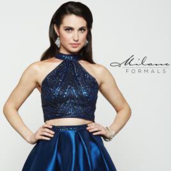 Milano Formals | Dresses | High Neckline Two Piece Dress | Poshmark